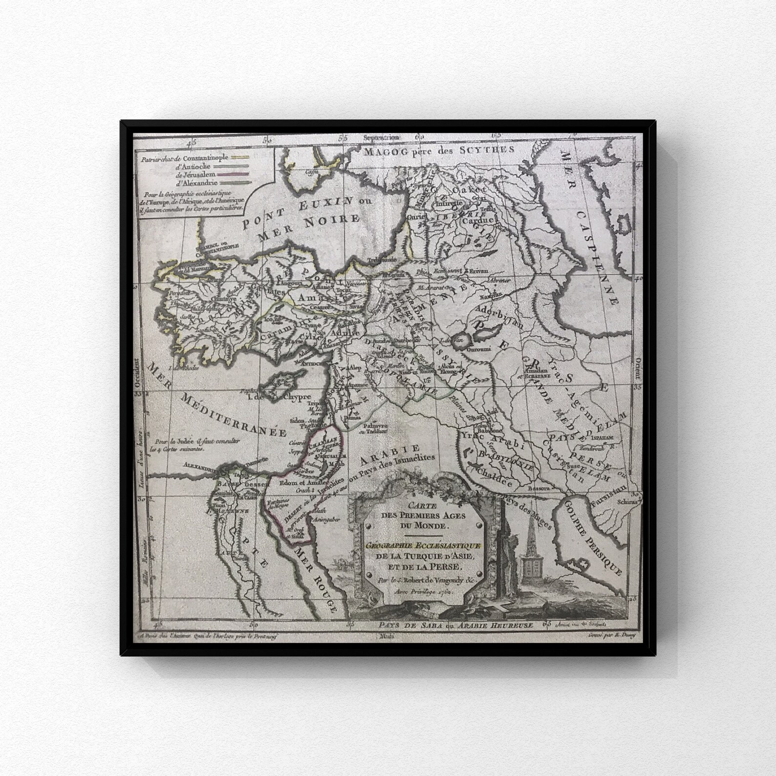 259 Years Old Antique Map of the First Ages of the World ...