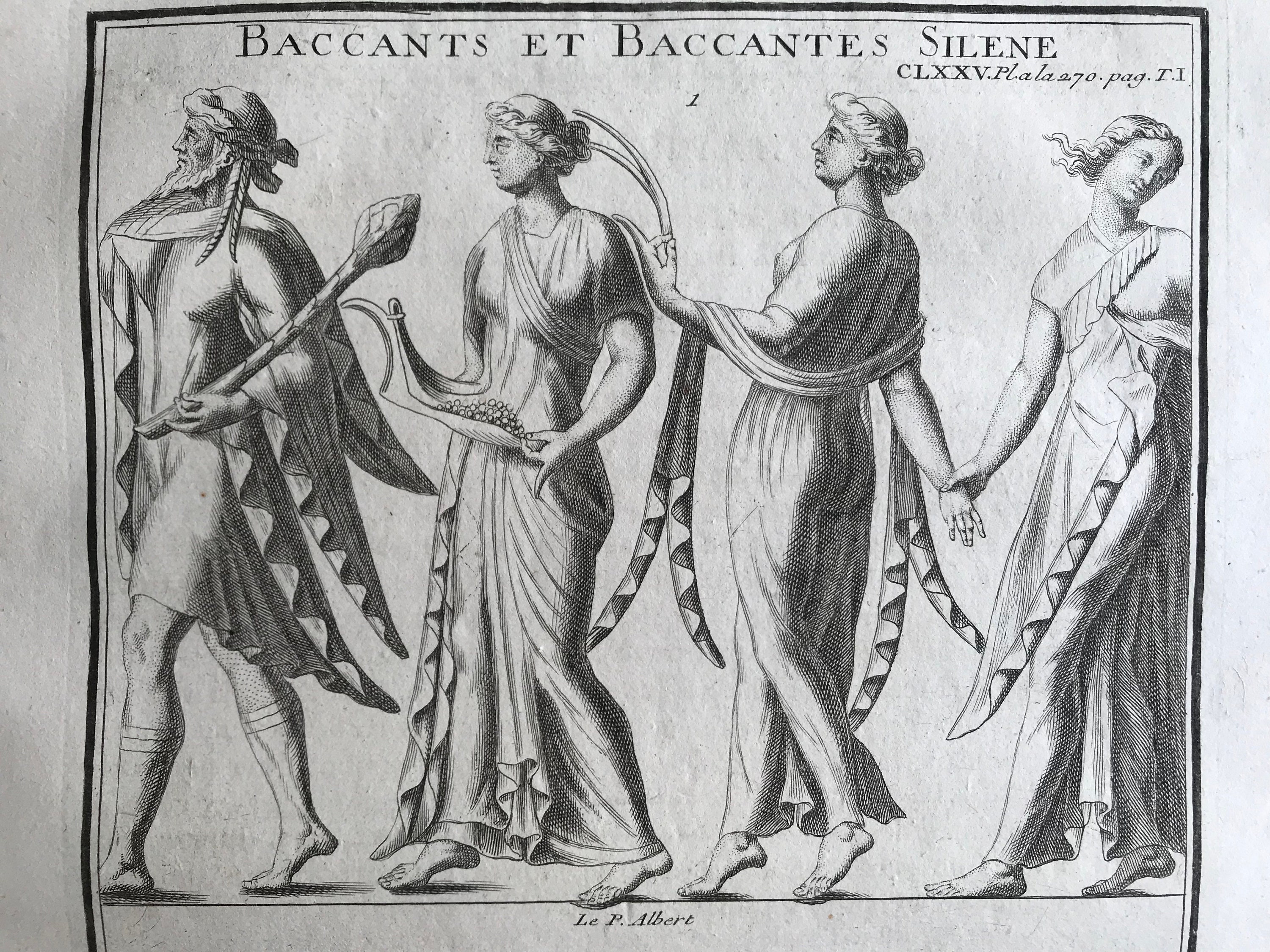 From 1719 Mythological ANTIQUE Print of BACCHUS Etchings & Engravings ...