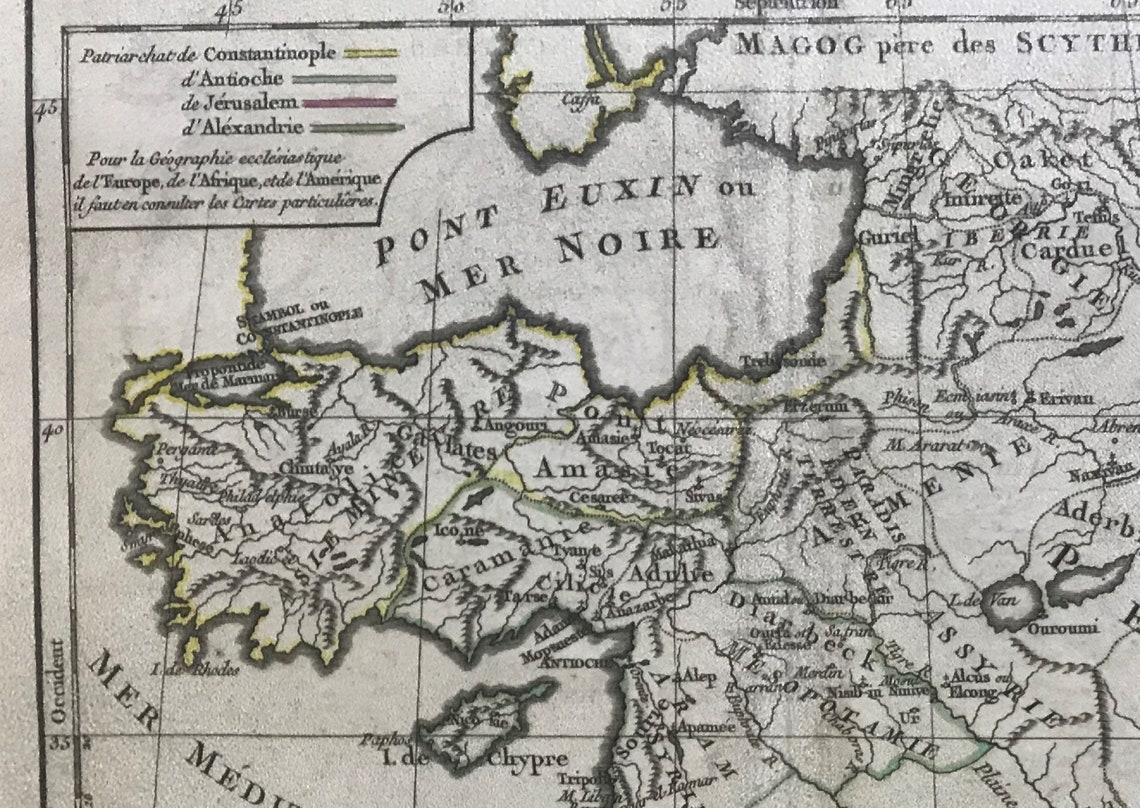 259 Years Old Antique Map of the First Ages of the World ...