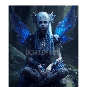 5 Various Sizes of Printables: Blue Fairy Wall Art, Posters, Fairies ...