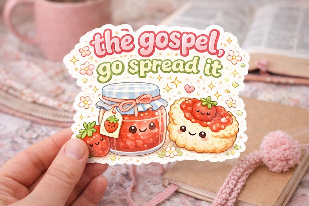 The Gospel Go Spread It Waterproof Sticker | Kawaii Christian Vinyl ...