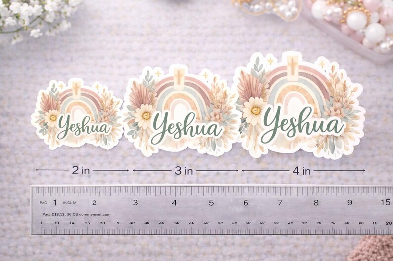 Yeshua Sticker, Boho Rainbow, Hebrew Name of Jesus, Christian Faith ...