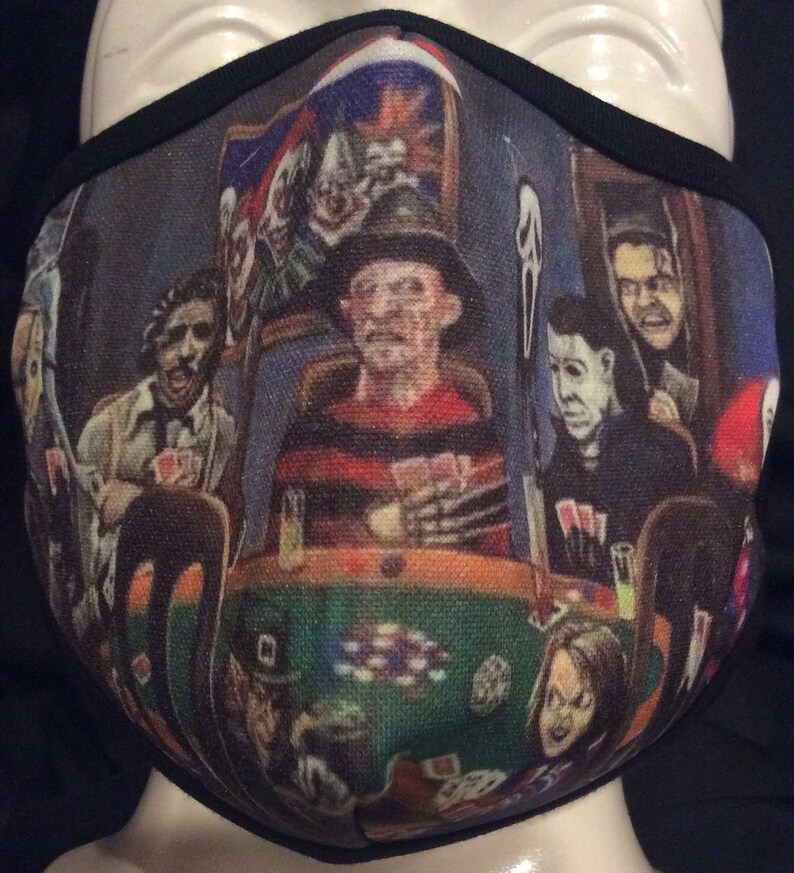 The Horror Squad Playing Cards Face Mask - Etsy