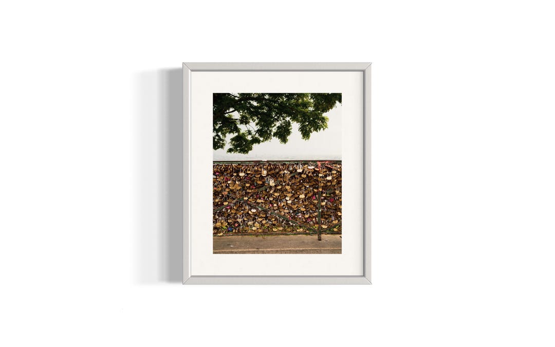 Sacre Coeur Locks, Paris Home Decor, Living Room Art, Unframed Paris ...