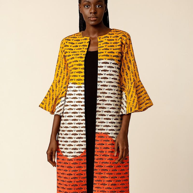 African Print Jacket - Etsy