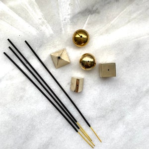 Solid Brass Triangle Incense Holder: Handmade Meditation Gift - Etsy