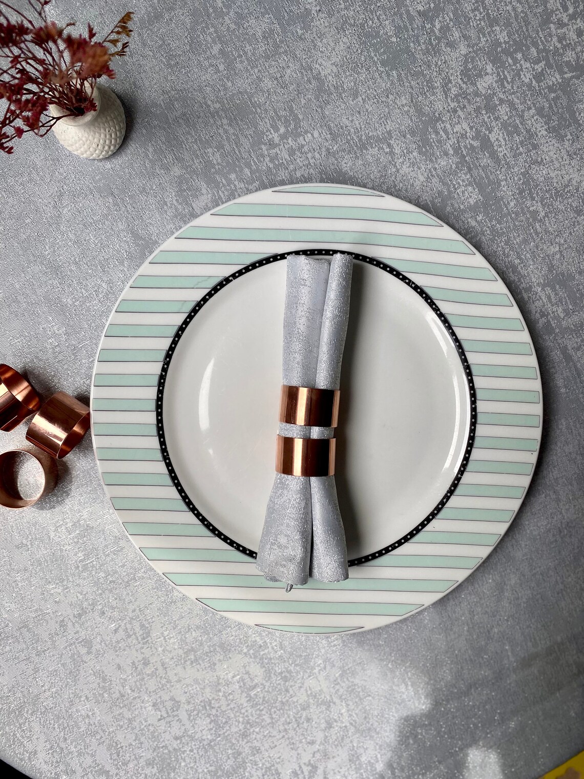 Copper Napkin Rings. Wedding Table Décor. Housewarming Gift. Rustic ...