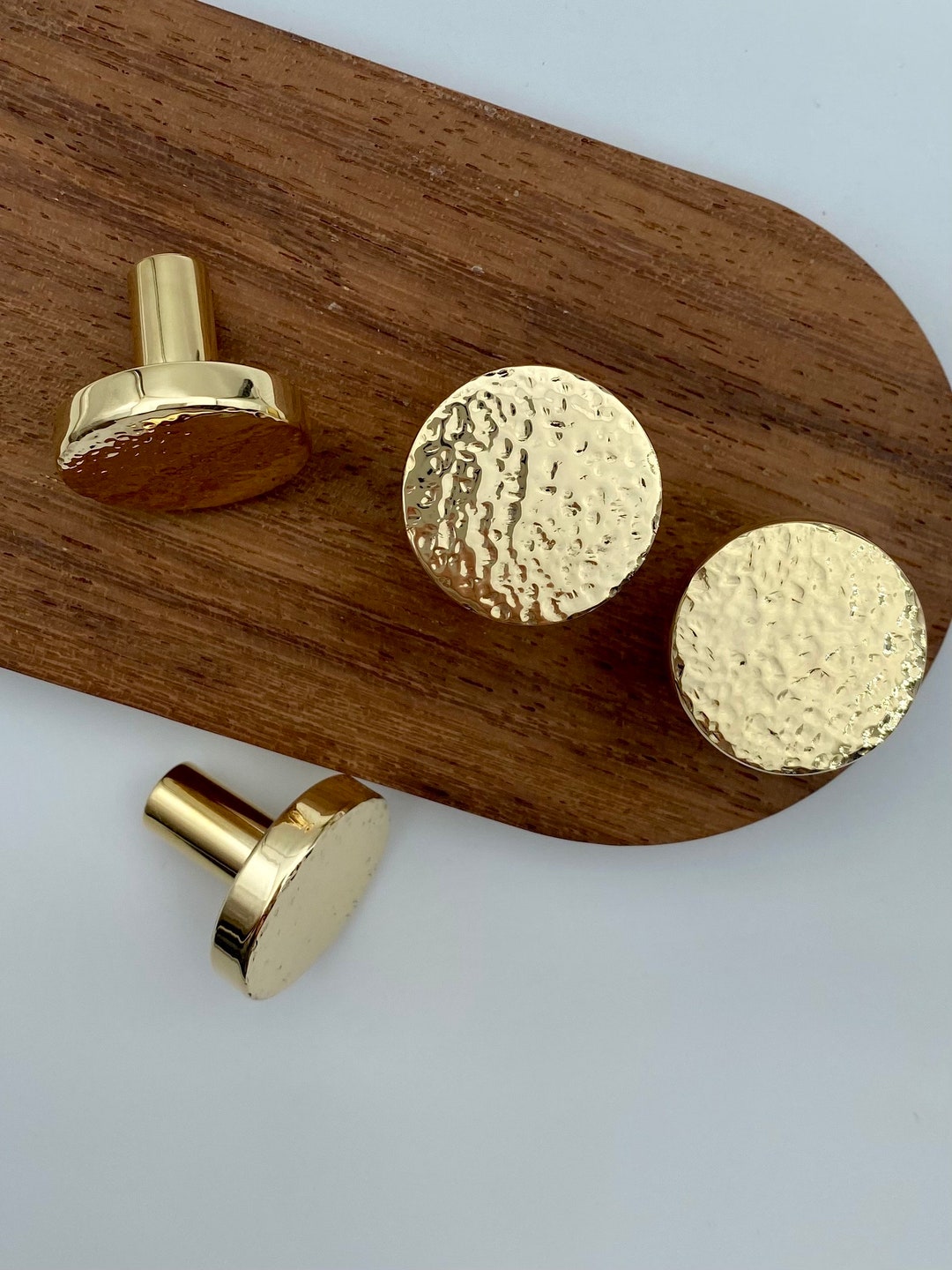 Beautiful Round Brass Knob Hammer Brass Solid Brass Knob Cabinet Knob Drawer Knob Brass Handle ...