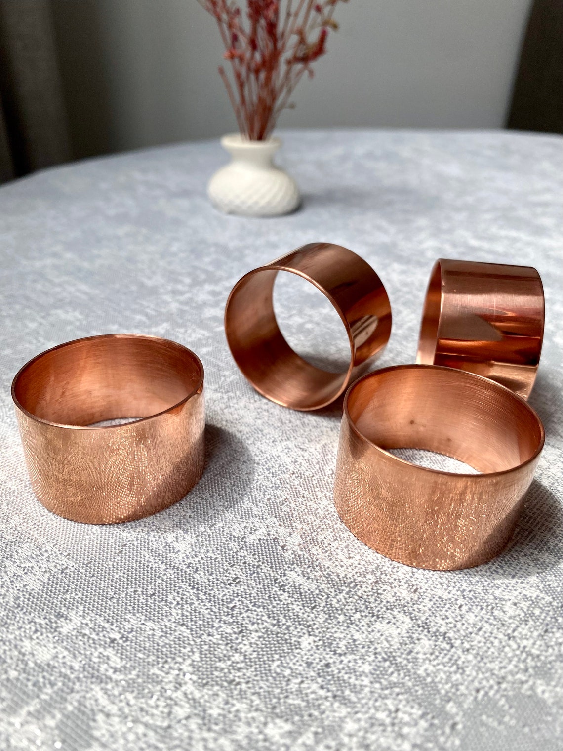 Copper Napkin Rings. Wedding Table Décor. Housewarming Gift. Rustic ...