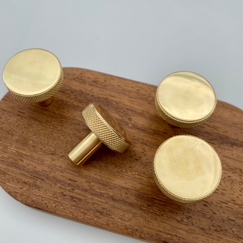 Knurled Brass Knob - Etsy