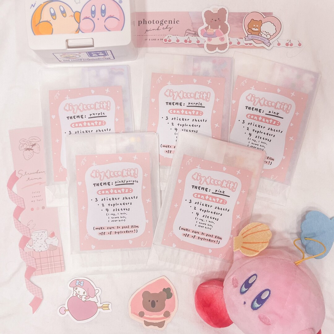 Cute K-pop Diy Toploader Deco Kit With Sticker Sheets, Toploaders, and ...