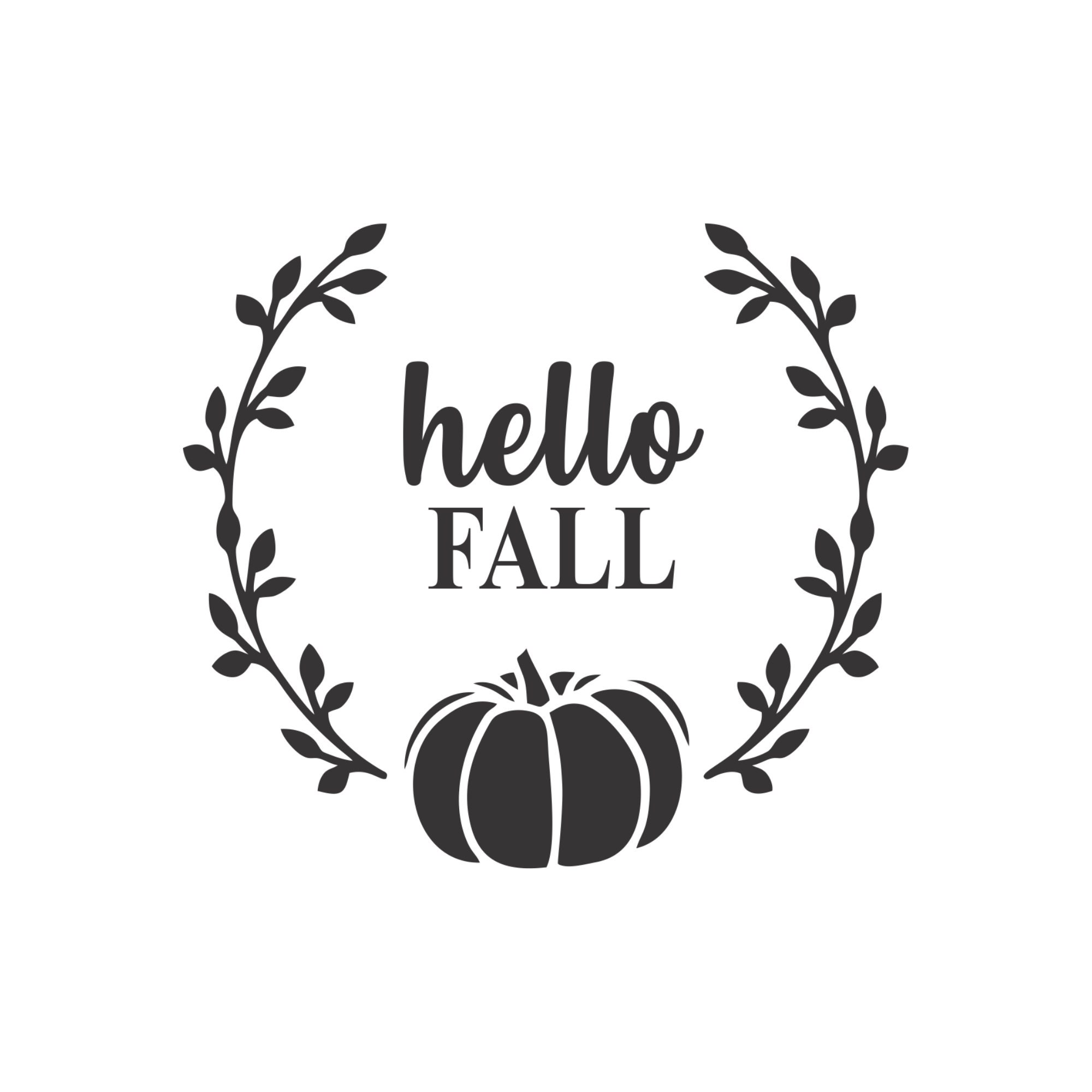Hello Fall Svg Fall Wreath Svg Autumn Svg Fall Leaves Svg - Etsy