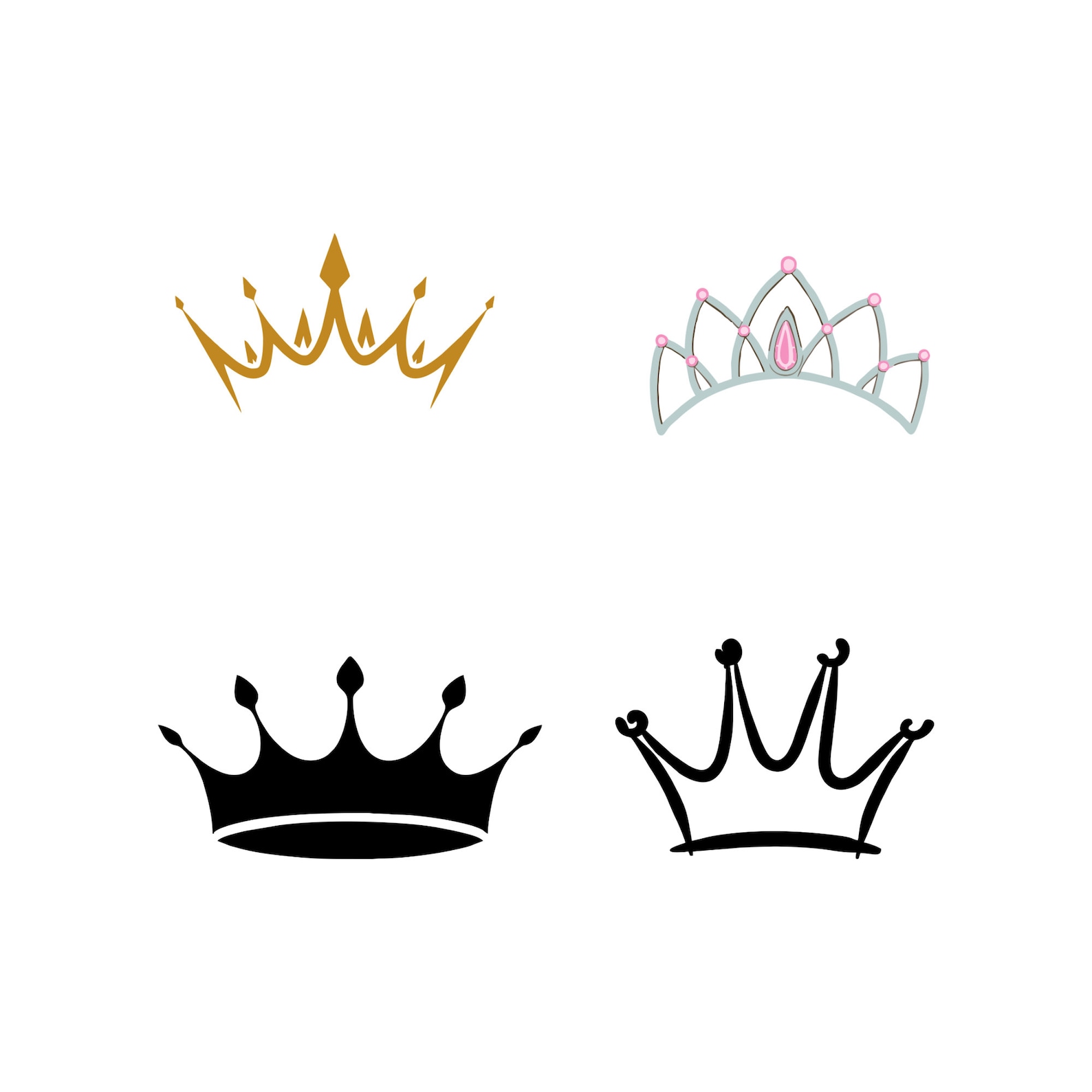Royal Crown SVG, Princess Tiara SVG, King Crown, Queen Crown, Princess ...