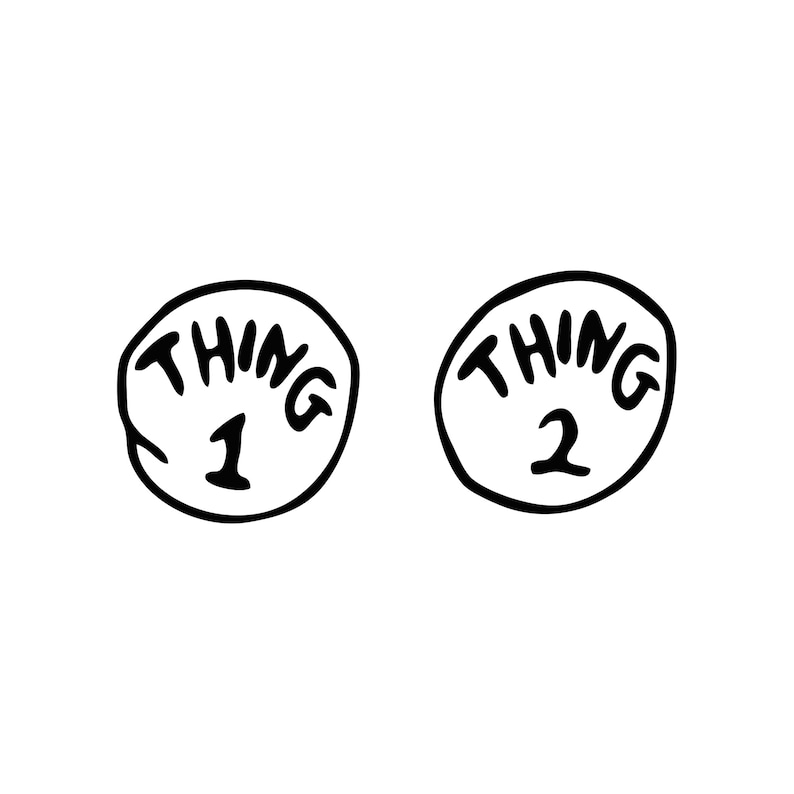 Thing 1 & Thing 2 Layered SVG, Thing 1 Thing 2 Svg, Thing One Svg ...