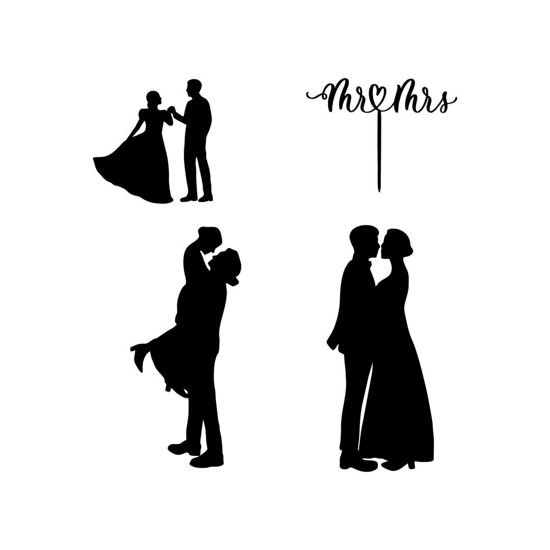 Wedding Cake Topper Svg Bride and Groom Cake Topper for Laser - Etsy