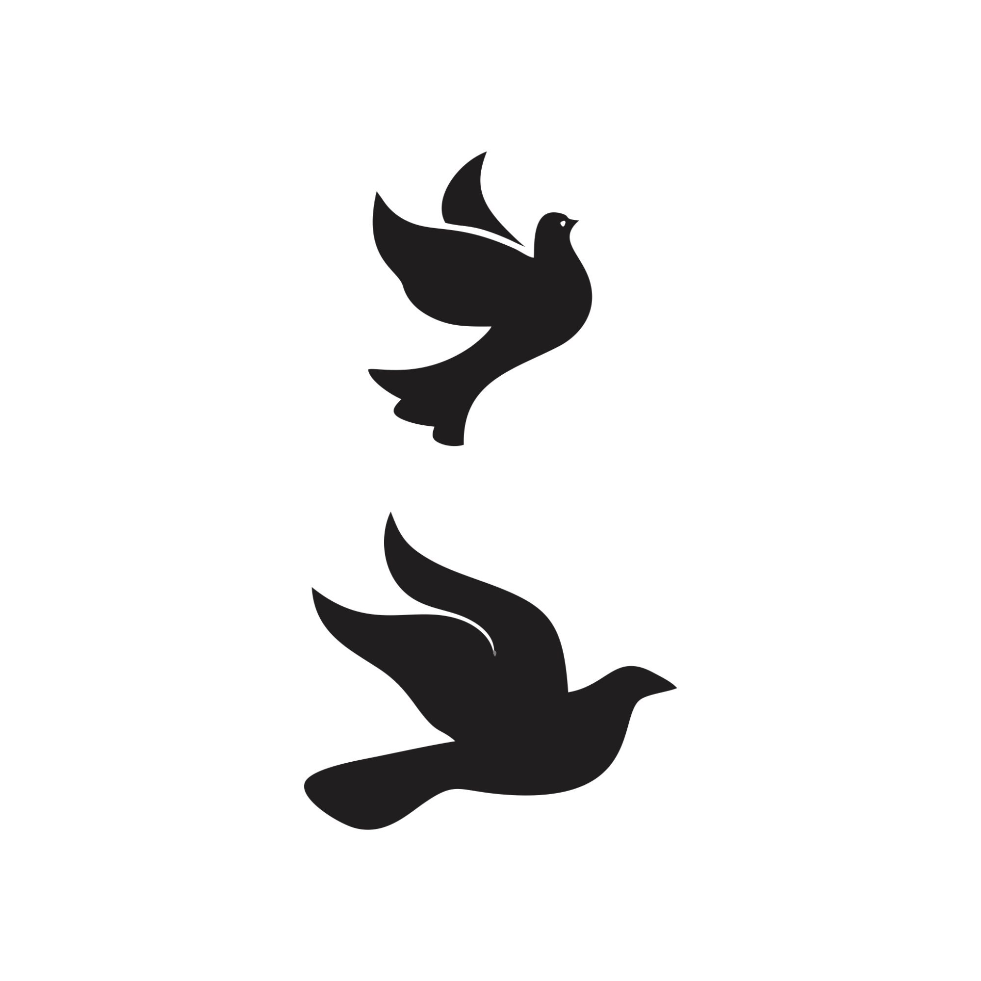 Flock Of Doves Silhouette