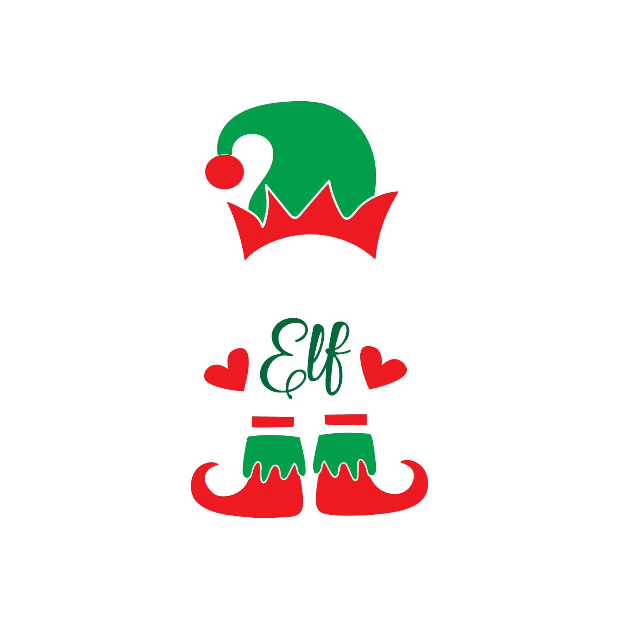 Elf Svg, Digital Download, Christmas Svg, Elf Monogram, Vector Clipart ...