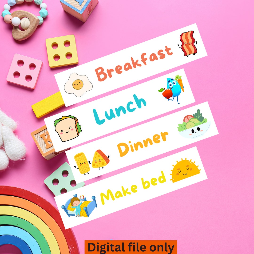 Visual Activity Cards,toddler Kid Routine Chart,printable Cards,daily ...