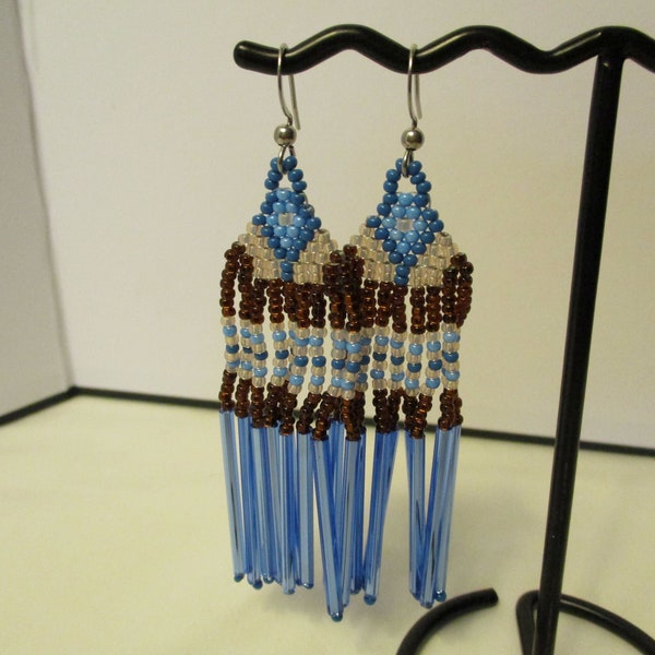 Bead Fringe Earrings - Etsy
