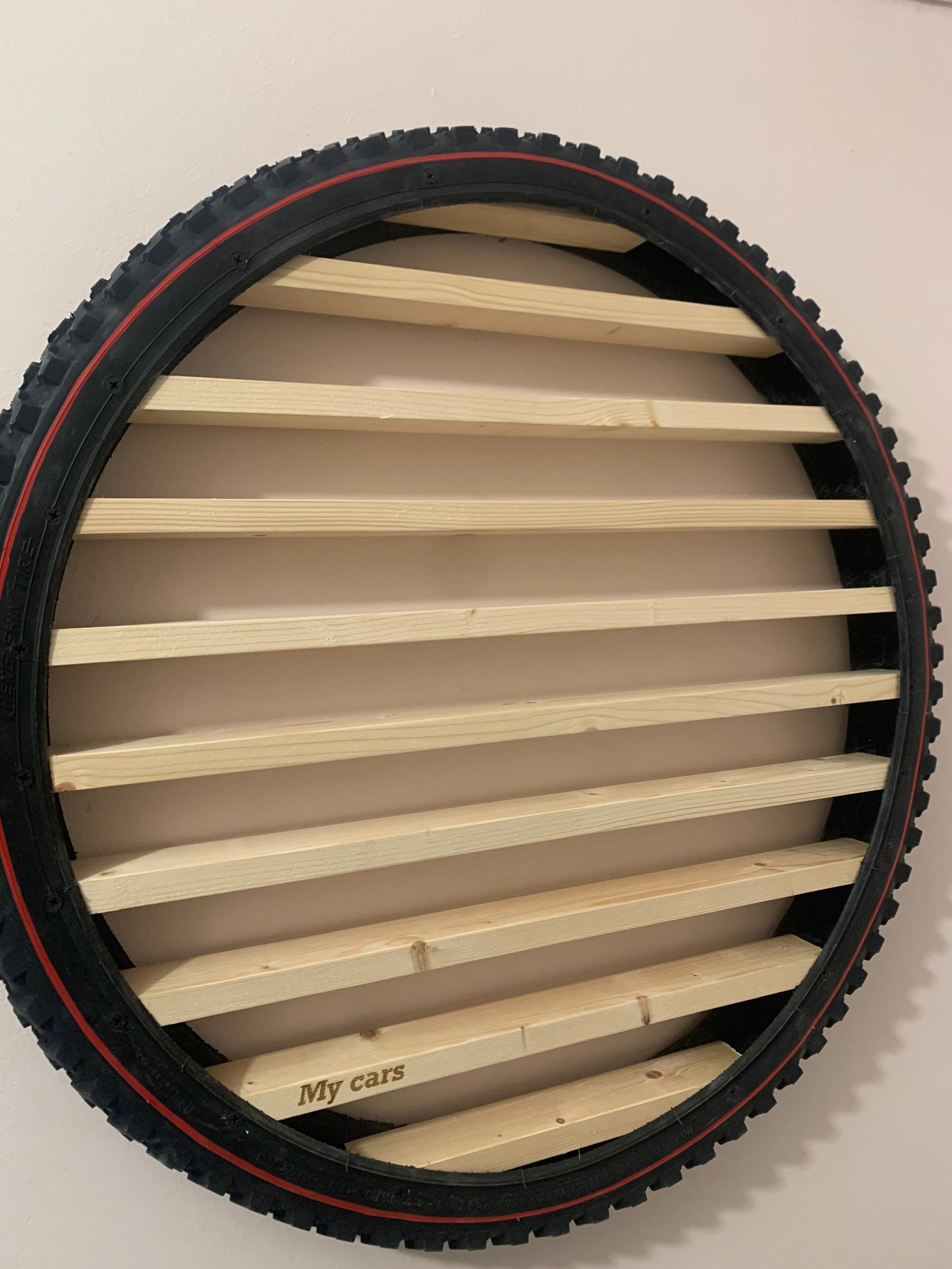 Toy Car Tire Display Train Set Display Shelf 26" Tire Personalized ...