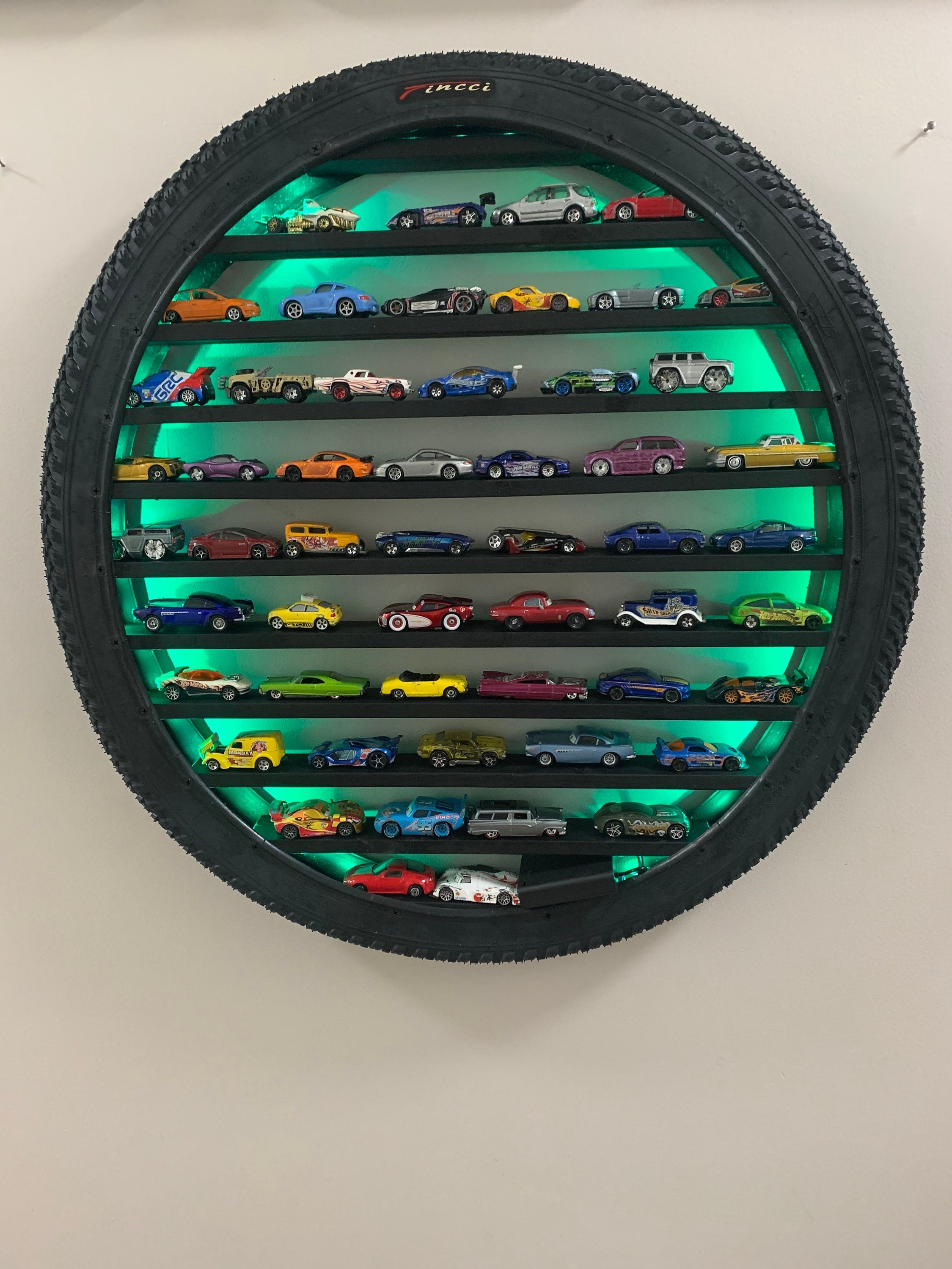 26" ORIGINAL Cool Wheels Car Display Wall Art, LED Lights, No Wiring to ...