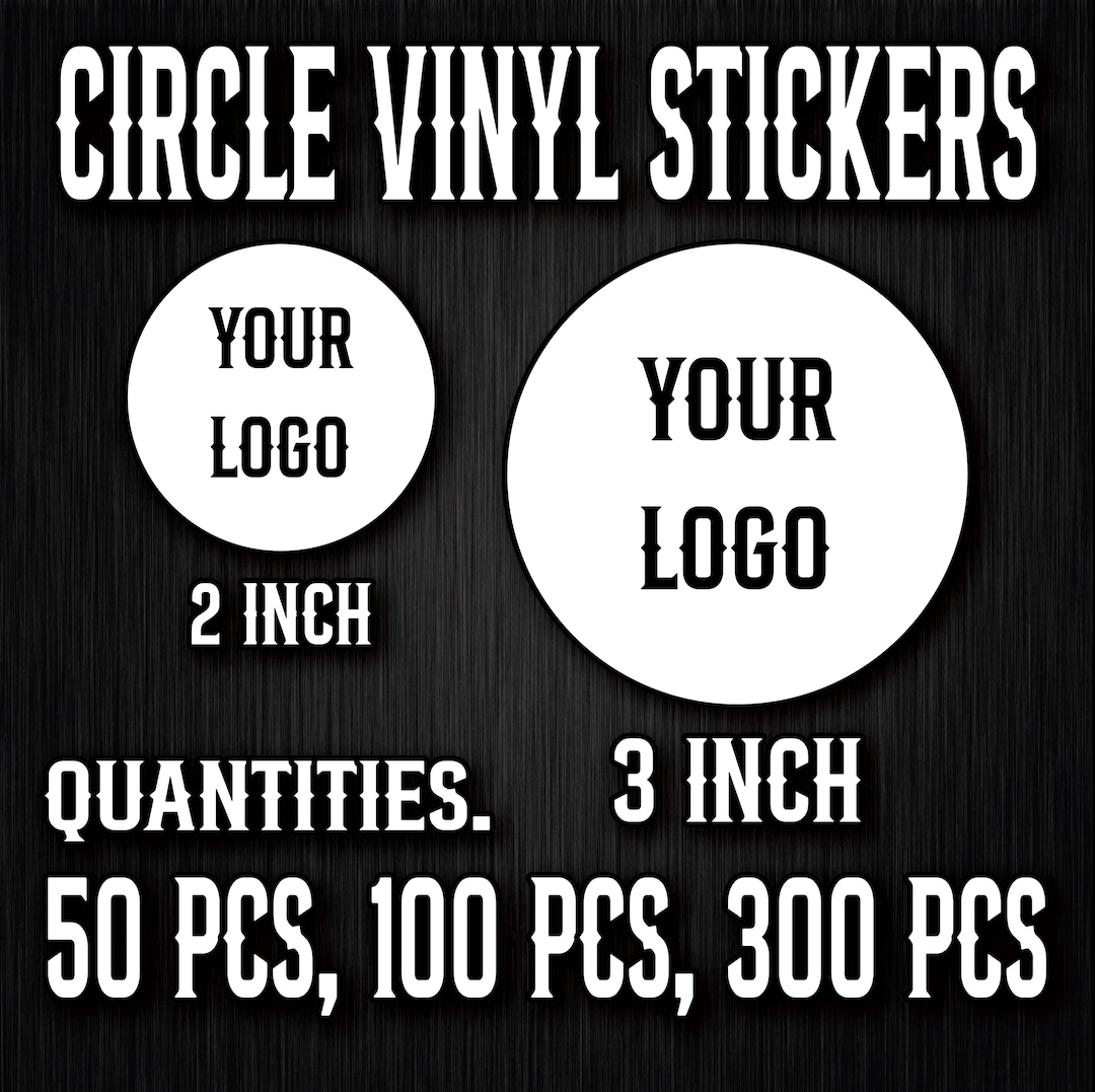 Circle Vinyl Stickers With Your Logo - Etsy