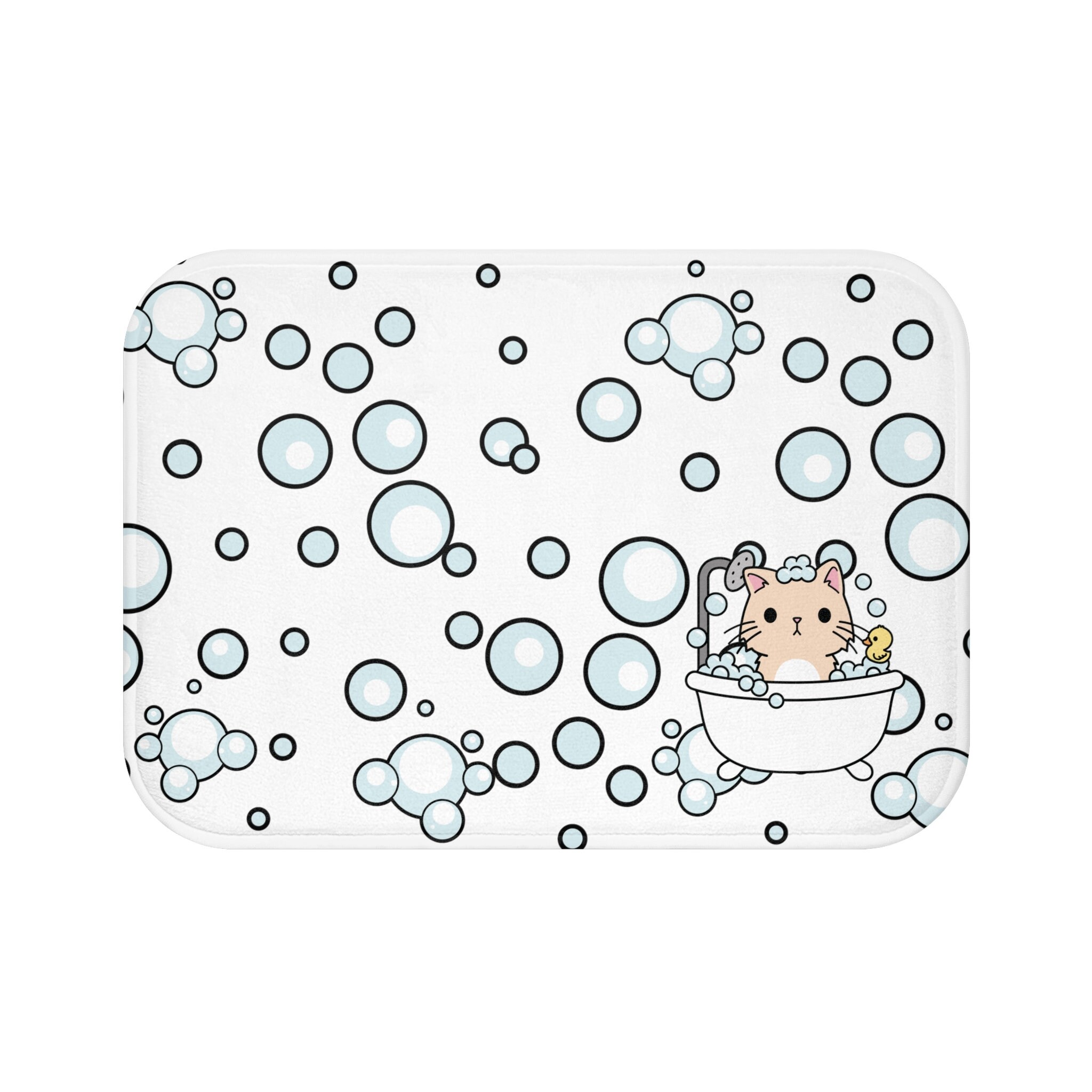 Cat Rubber Duck Bath Mat, Cat Bathroom Mat, Cat Lovers Gift, Cat Mom ...