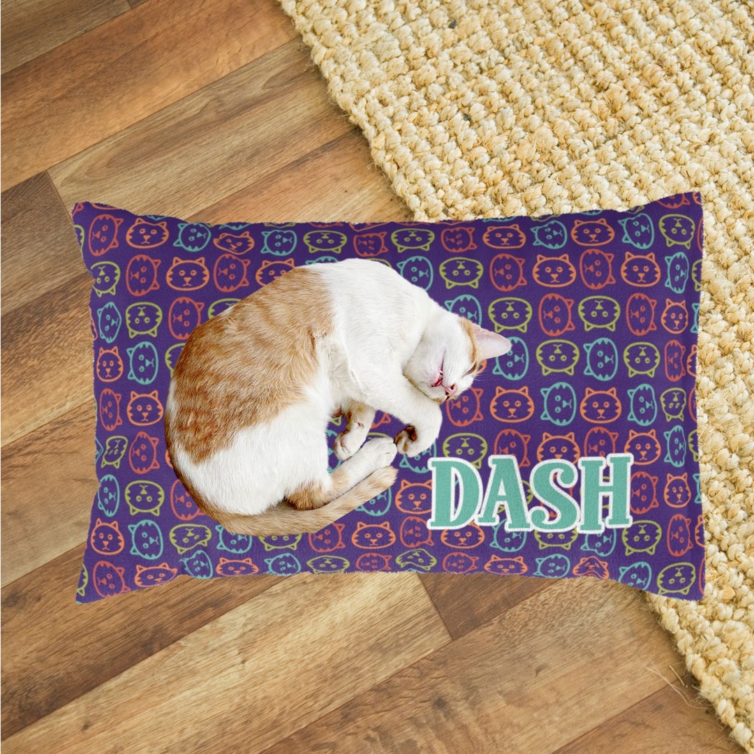 Personalized Cat Pet Bed, Cat Lovers Gift, Cat Bad, Cat Pillow, Gift ...