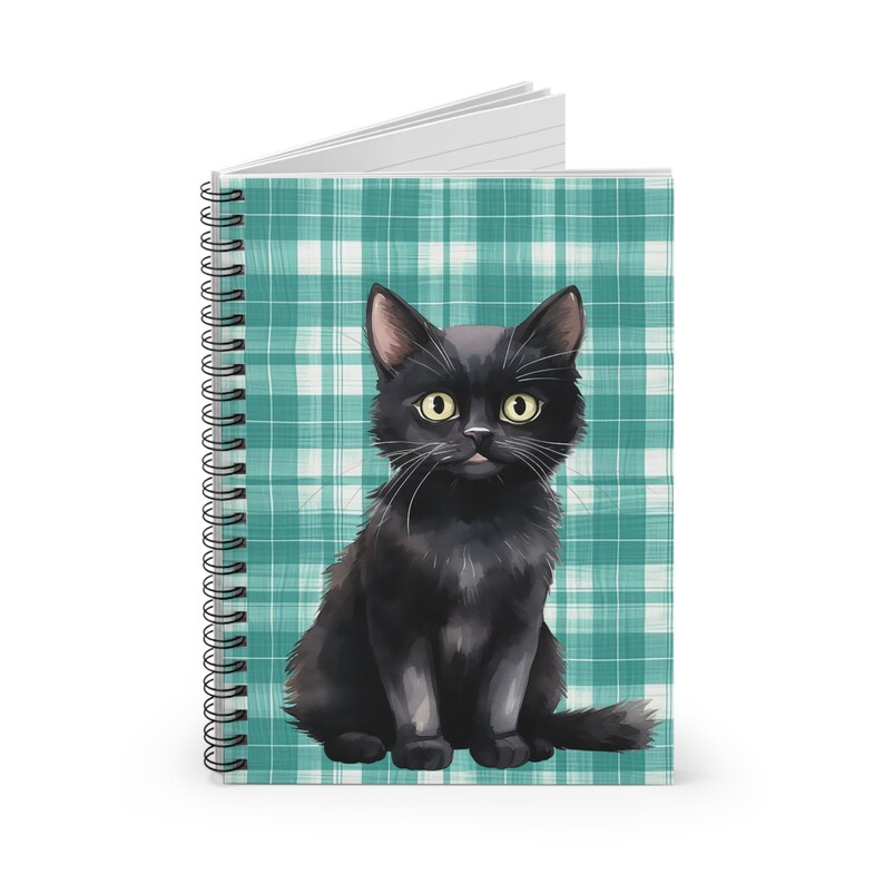 Cute Black Cat Notebook Ruled Line, Cats Journal, Cat Notebook, Journal ...