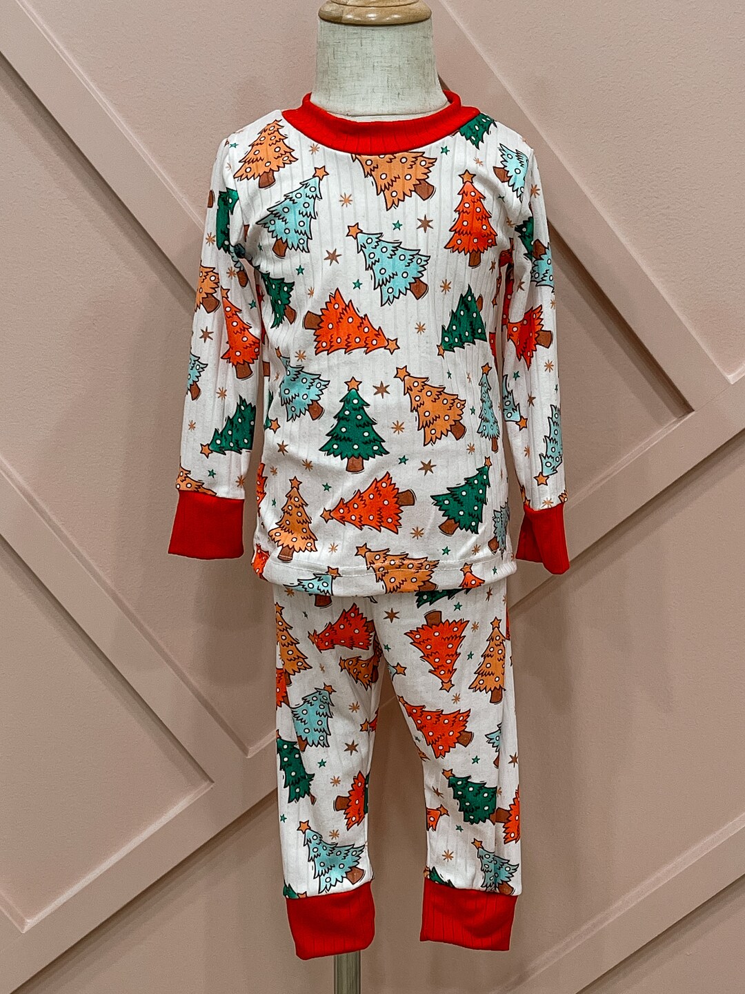Christmas Trees Neutral Christmas Pajamas - Etsy