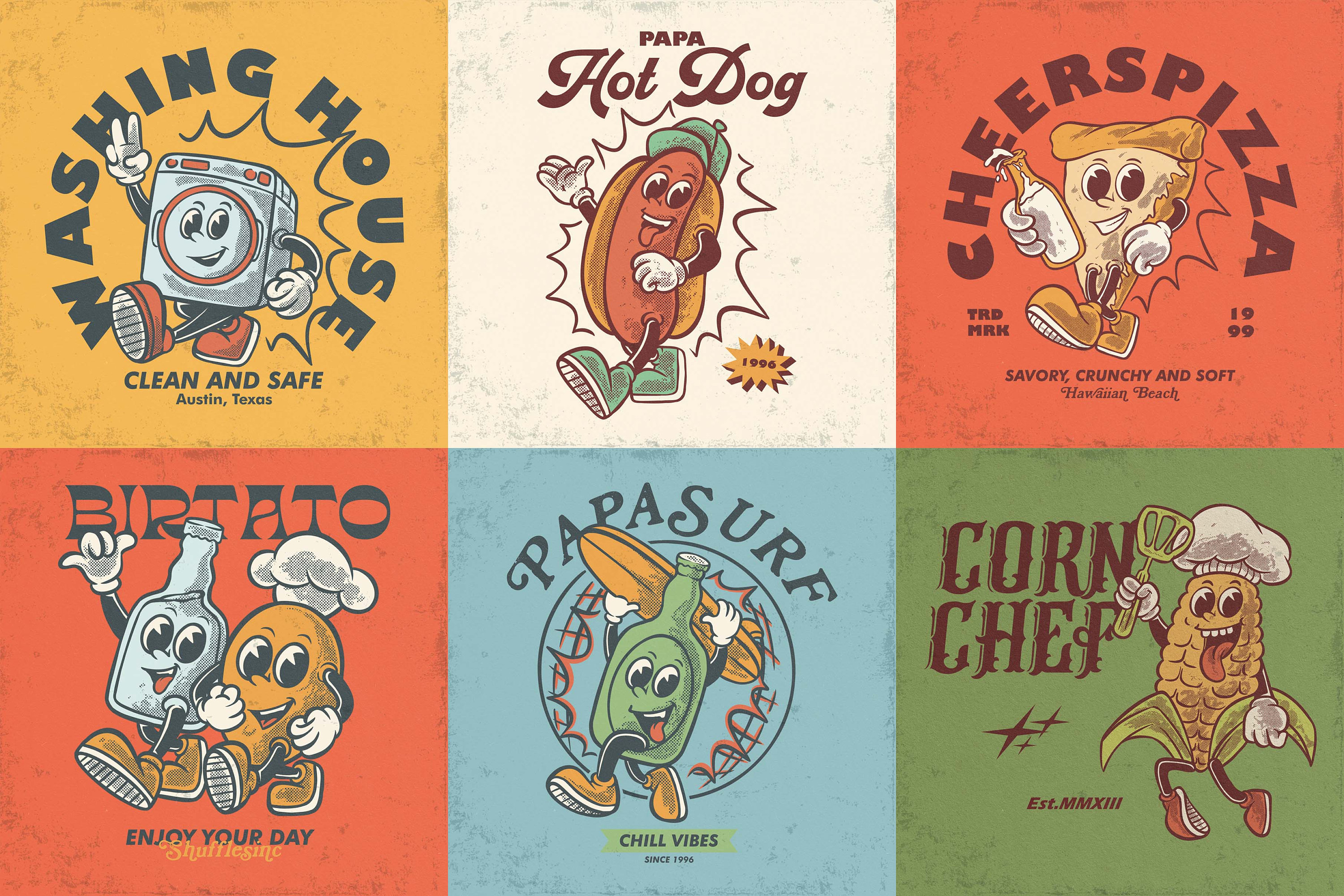 Retro Mascot Logo Design | Custom Logo PNG | T-shirt & Custom Shirt ...