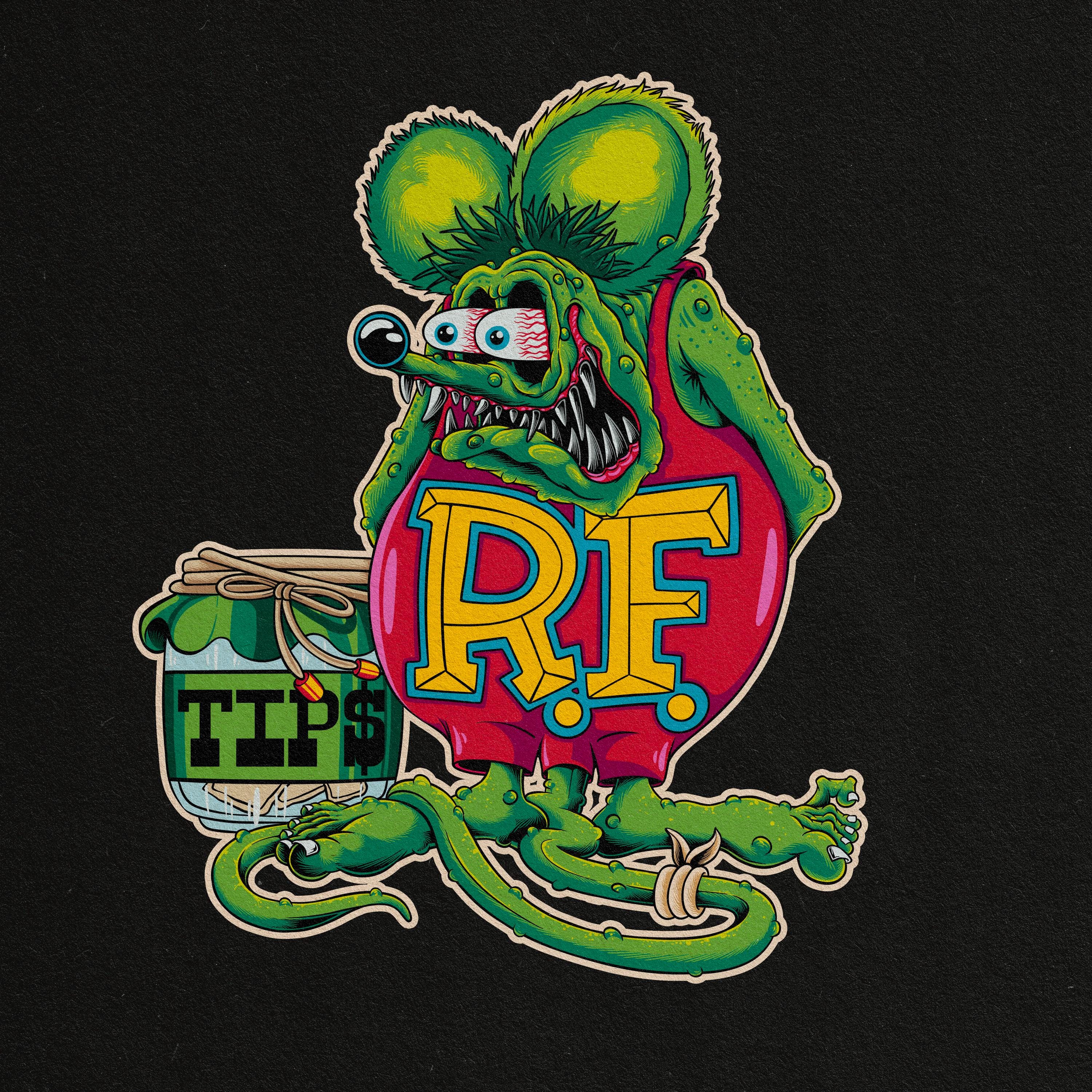 Rat Fink PNG – Hot Rod Monster Clipart, Retro Kustom Kulture Art ...