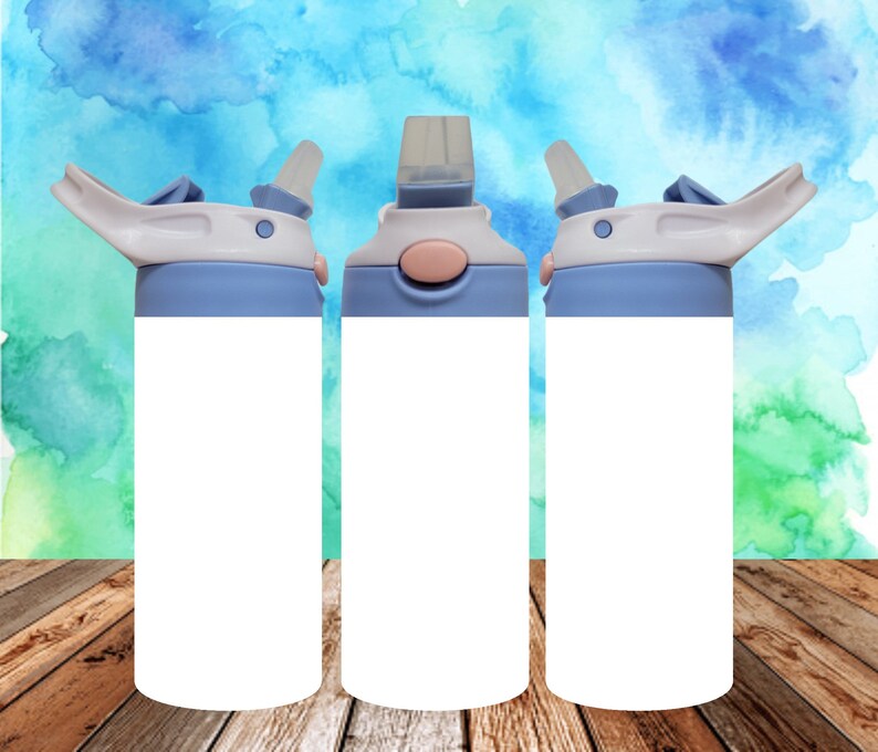 Kid Flip Top Mockup Wrap, Sippy Cup, Simple, Blue Top, Digital, Png ...