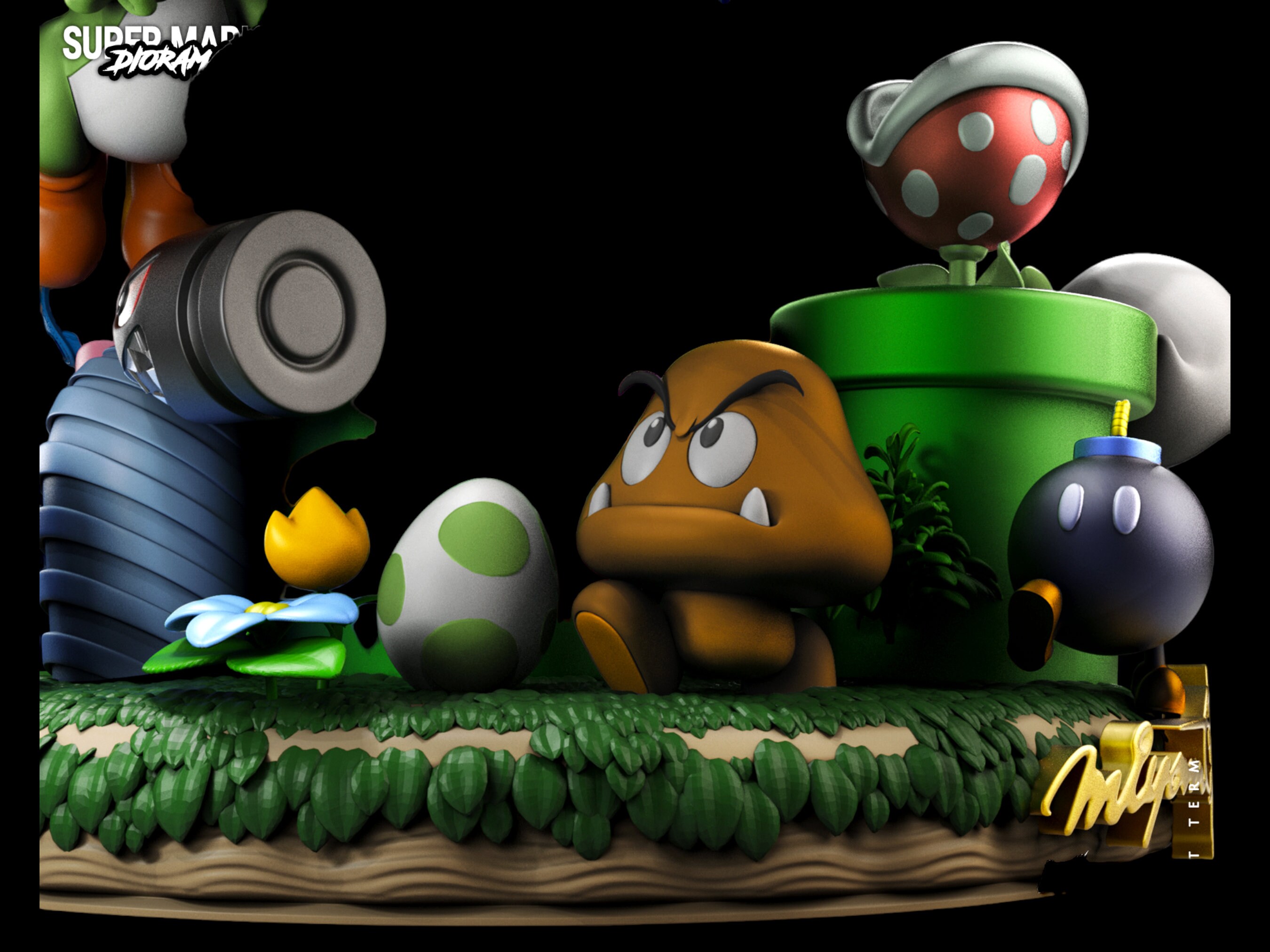 WICKED Mario Bros Diorama Complete wicked 3D Fan Art - Etsy Australia