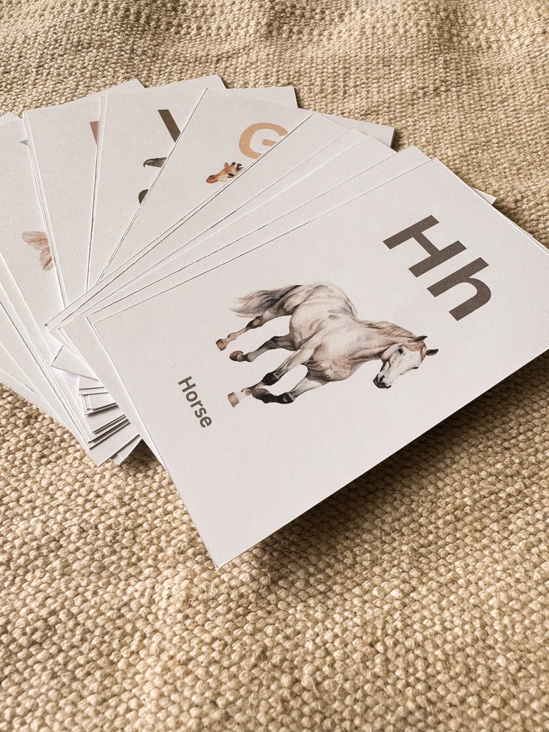 Educational Animal Alphabet Flashcards - Perfect for Kids Learning Abcs ...