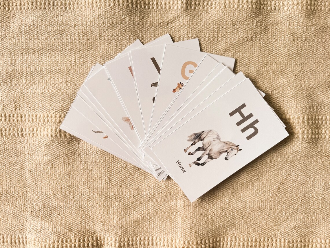 Educational Animal Alphabet Flashcards Perfect for Kids Learning Abcs ...