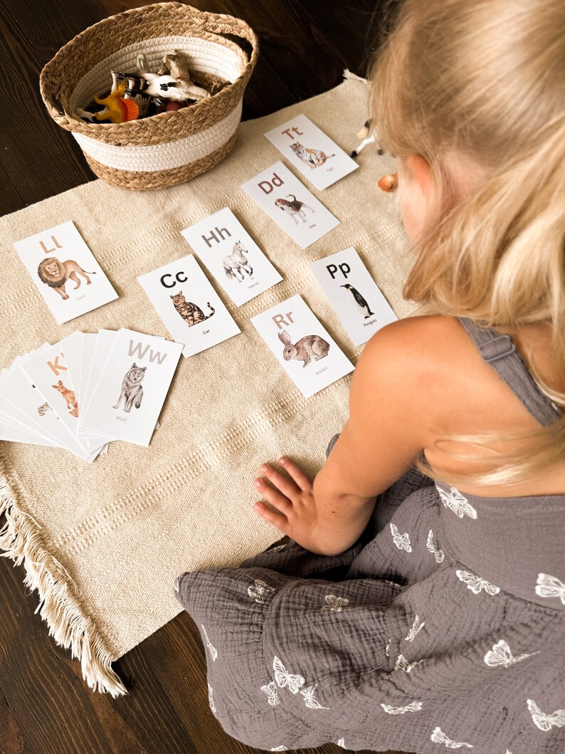 Wildlife Alphabet: Educational Animal ABC Flashcards - Etsy