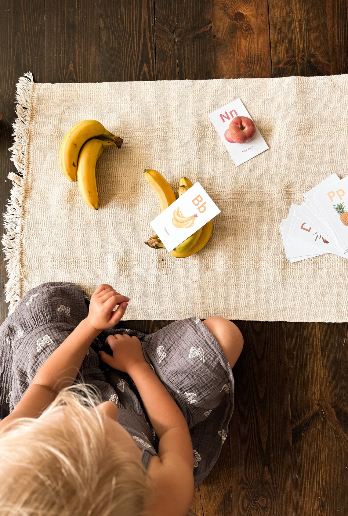 Printable Alphabet Flash Cards With Fruits and Vegetables - Educational ...