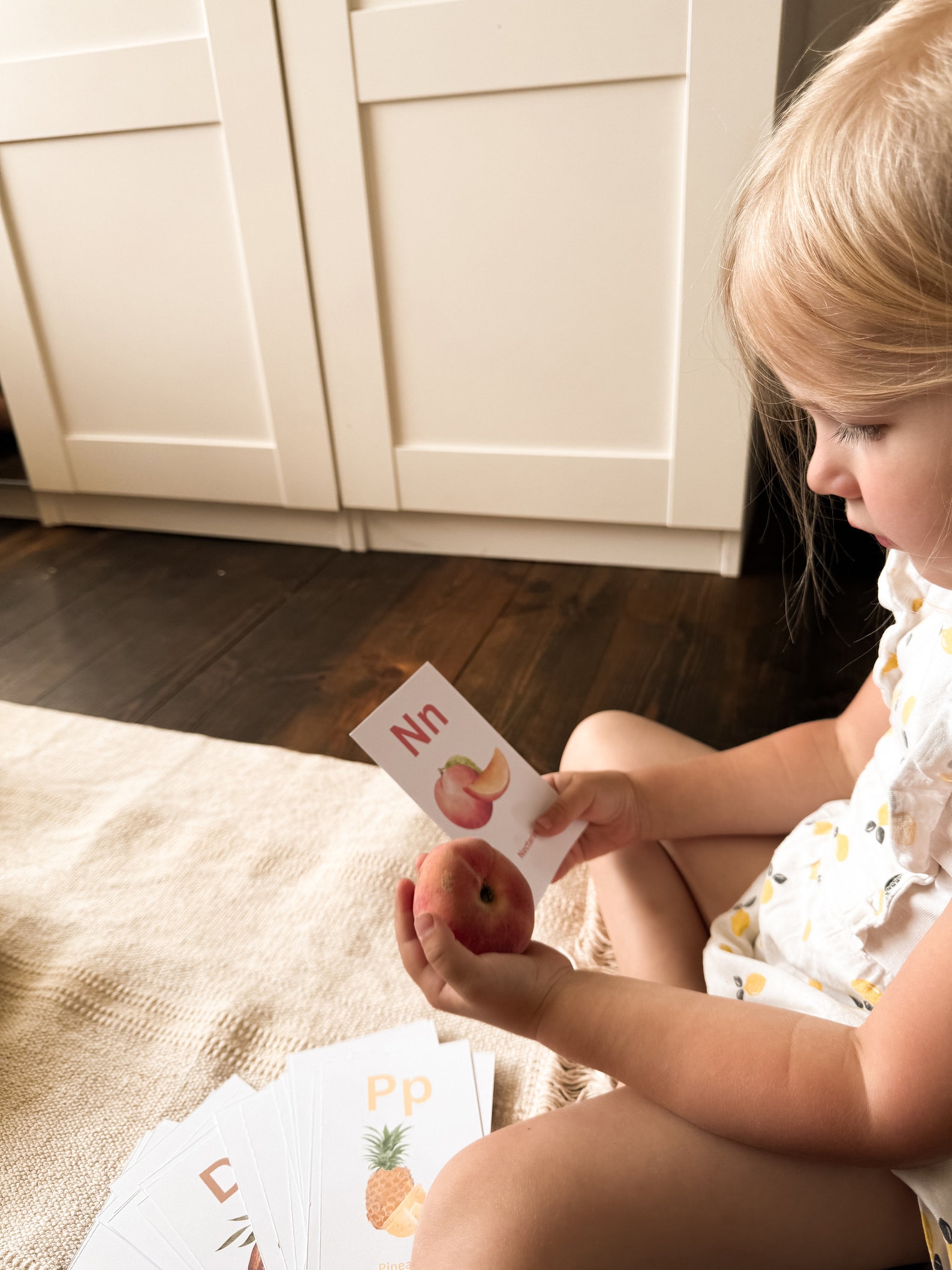 Printable Alphabet Flash Cards With Fruits and Vegetables - Educational ...