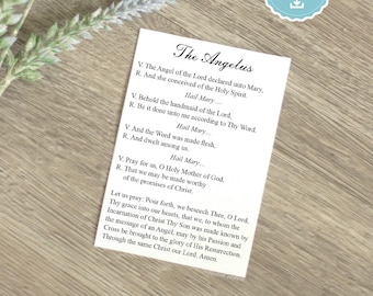 Catholic Angelus Prayer - Etsy