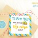 Bus Driver Gift Tags, Instant Download, Thank You Tags 3x3, Printable ...