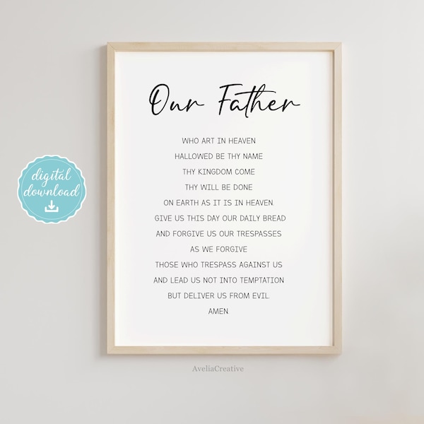 Our Father Prayer - Etsy