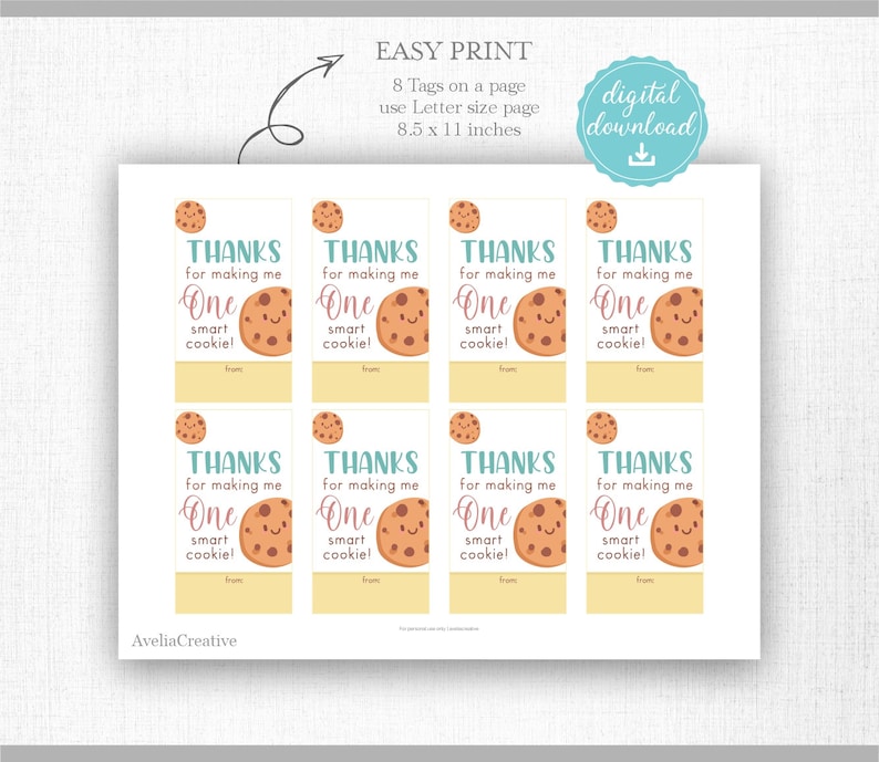 Teacher Appreciation Gift Tags, Instant Download, Thanks for Making Me ...