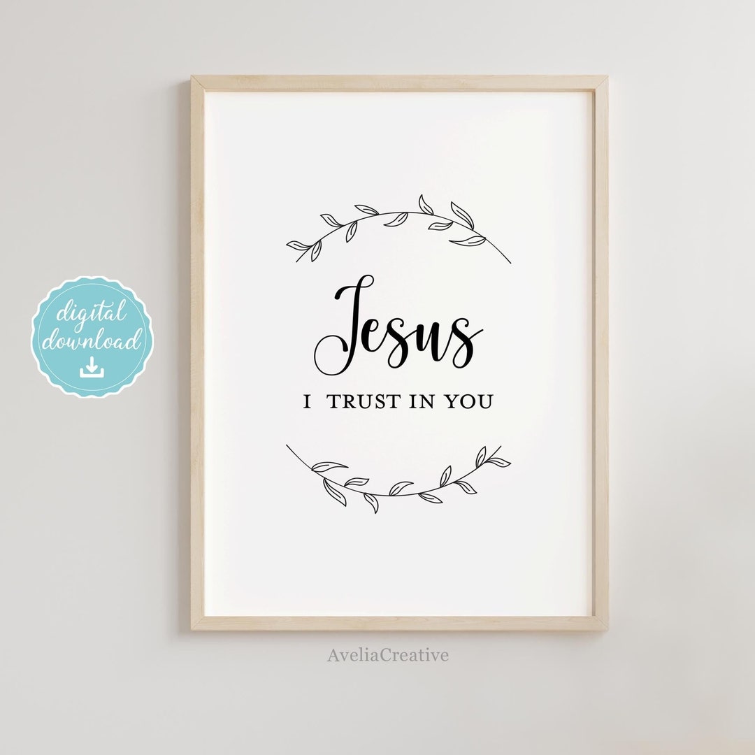 Jesus I Trust in You Printable Art, Instant Download, Catholic Prayer ...