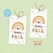 Printable Fall Gift Tags, Instant Download, Happy Fall Gift Tags, Hello ...