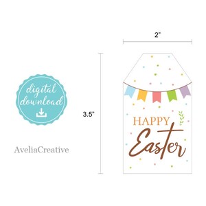 Happy Easter Printable Tags, Instant Download, Happy Easter Gift Tags ...
