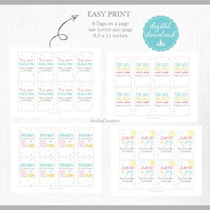 Student Printable Gift Tags, Instant Download, Printable Students Favor ...