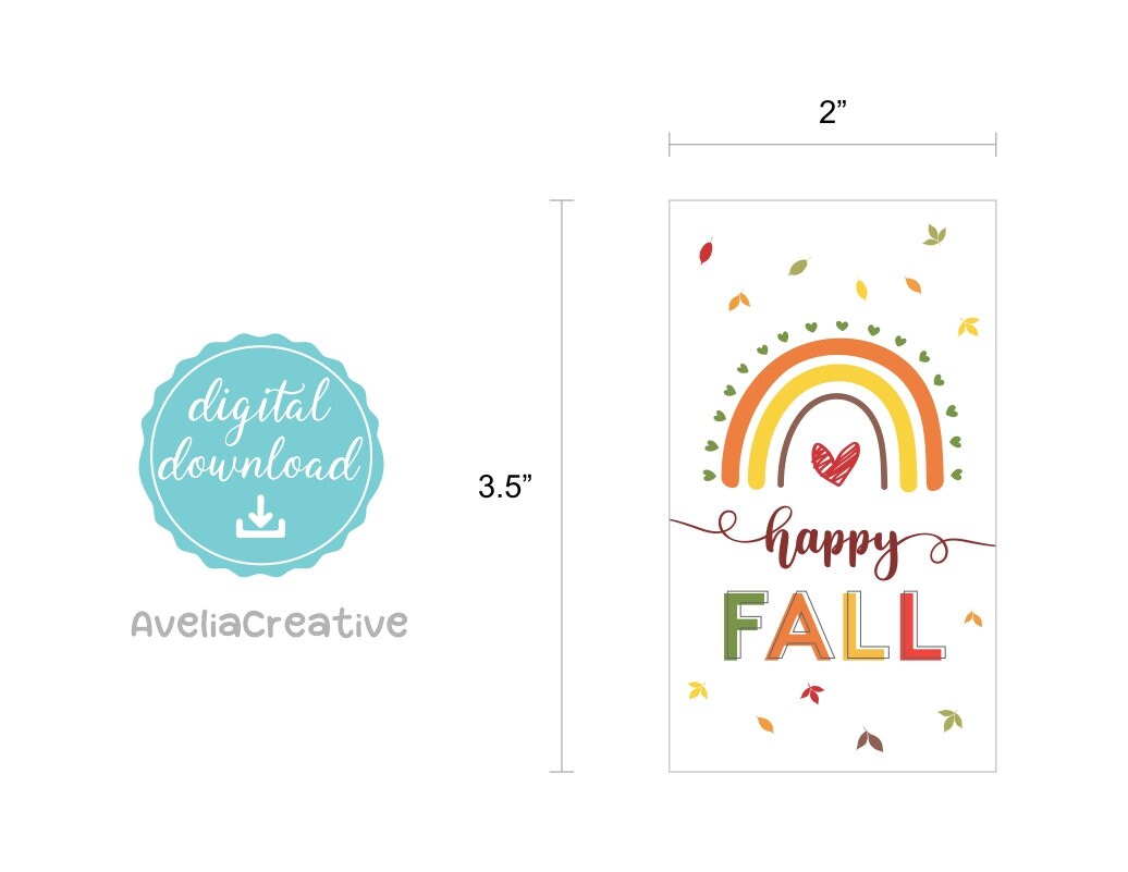 Printable Fall Gift Tags Instant Download Happy Fall Gift - Etsy Canada