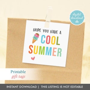 Summer Printable Tags Instant Download Have a Cool Summer - Etsy Canada