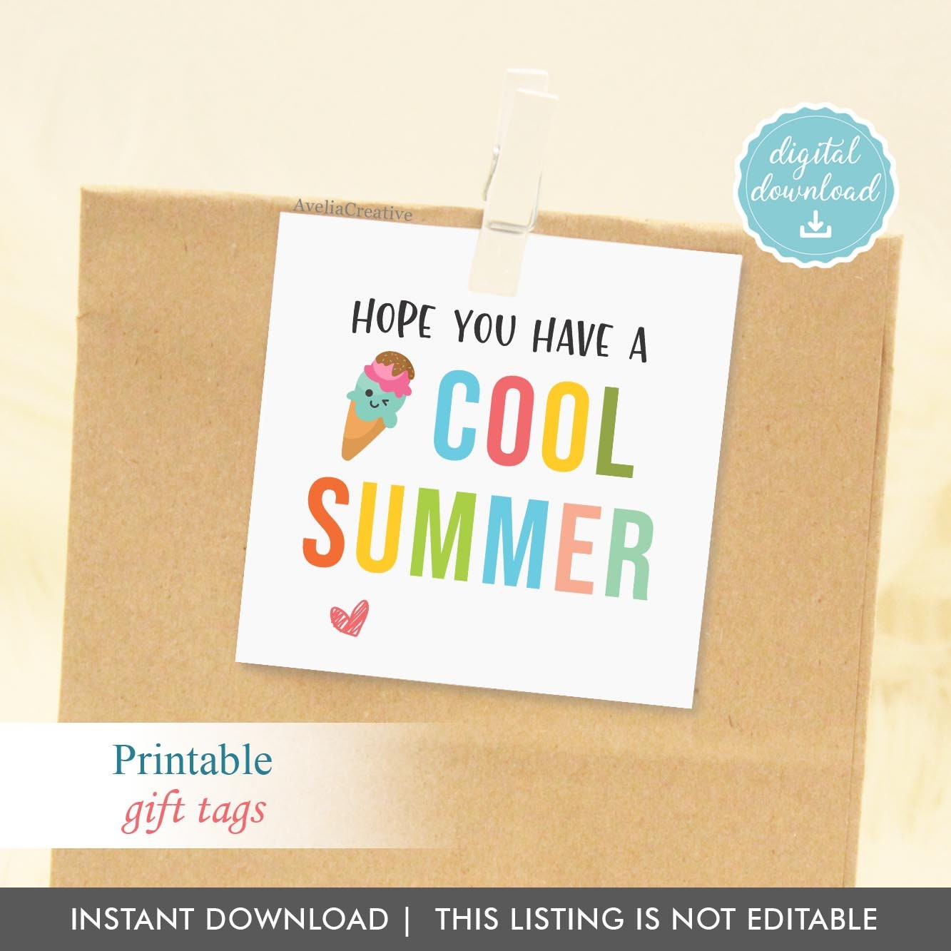 Summer Printable Tags Instant Download Have a Cool Summer - Etsy Canada